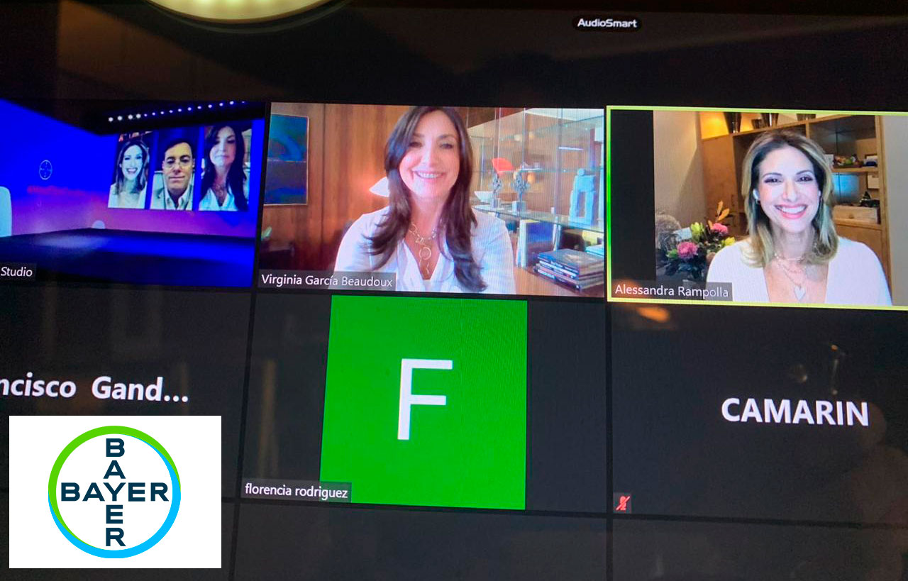Virginia García Beaudoux speaker en evento de Bayer - Communicatio